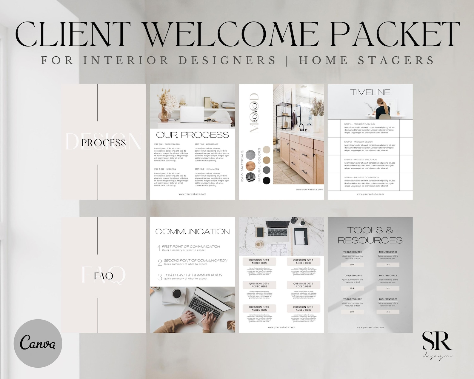 Modern Interior Design Client Welcome Packet Service Menu - Etsy