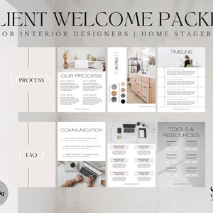 Modern Interior Design Client Welcome Packet Service Menu Onboarding ...