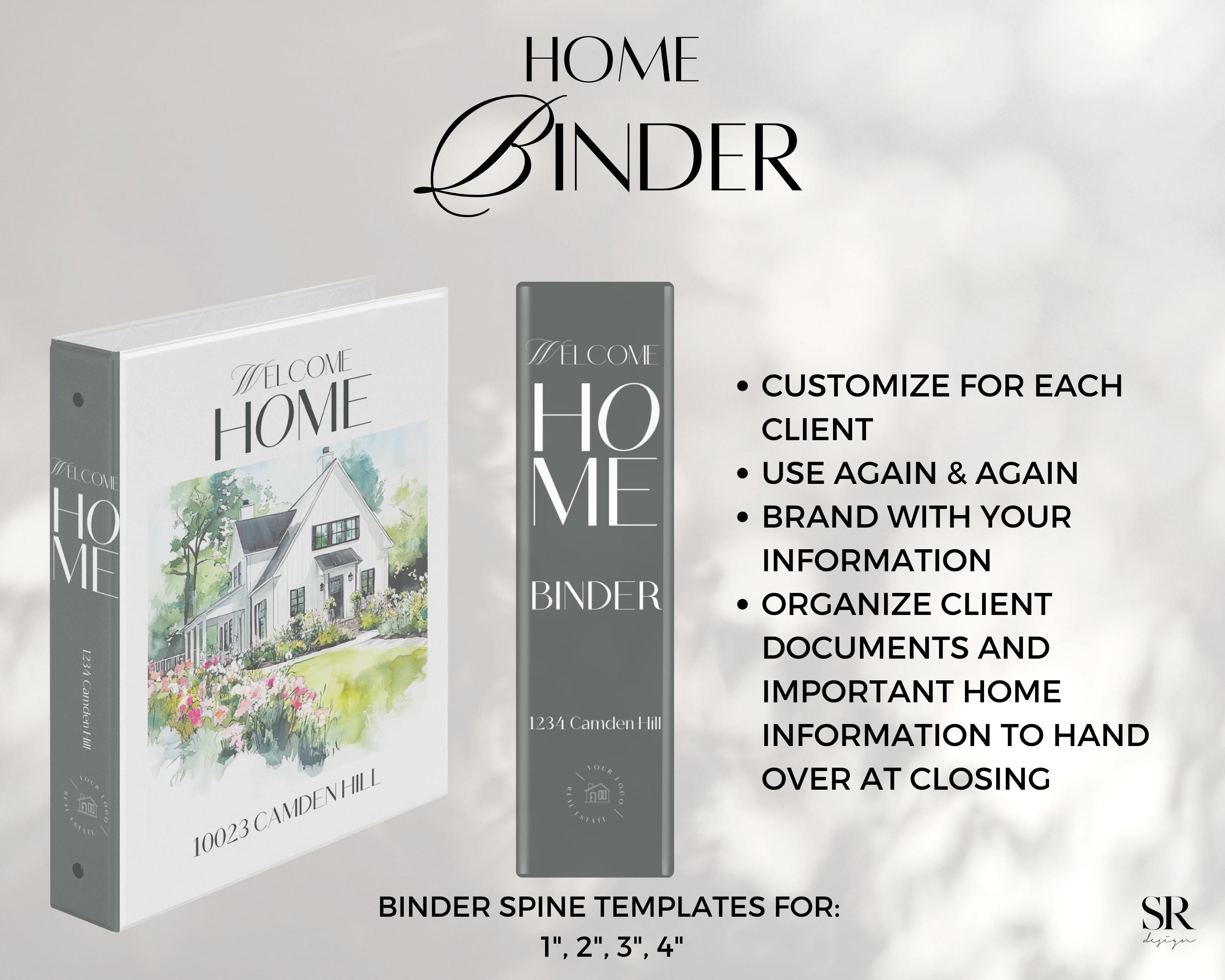 Real Estate Welcome Home Binder - Client Closing Experience for ...