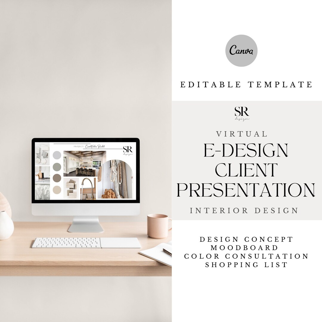 Virtual E-design Client Presentation Templates Design Board Moodboards ...