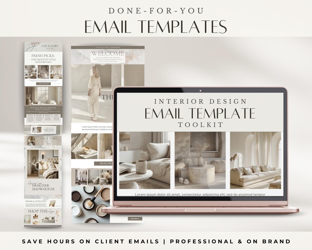 Email Template Newsletter Bundle for Interior Designers – Mix + Match ...