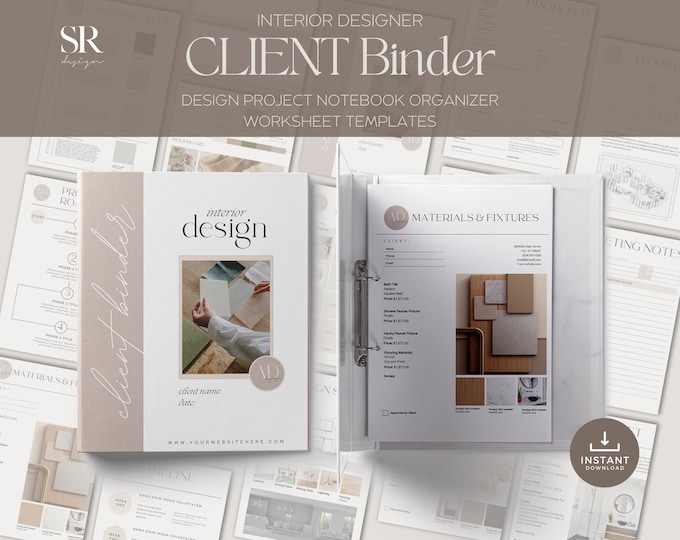 Interior Design Client Binder Notebook, Essential Project Management ...