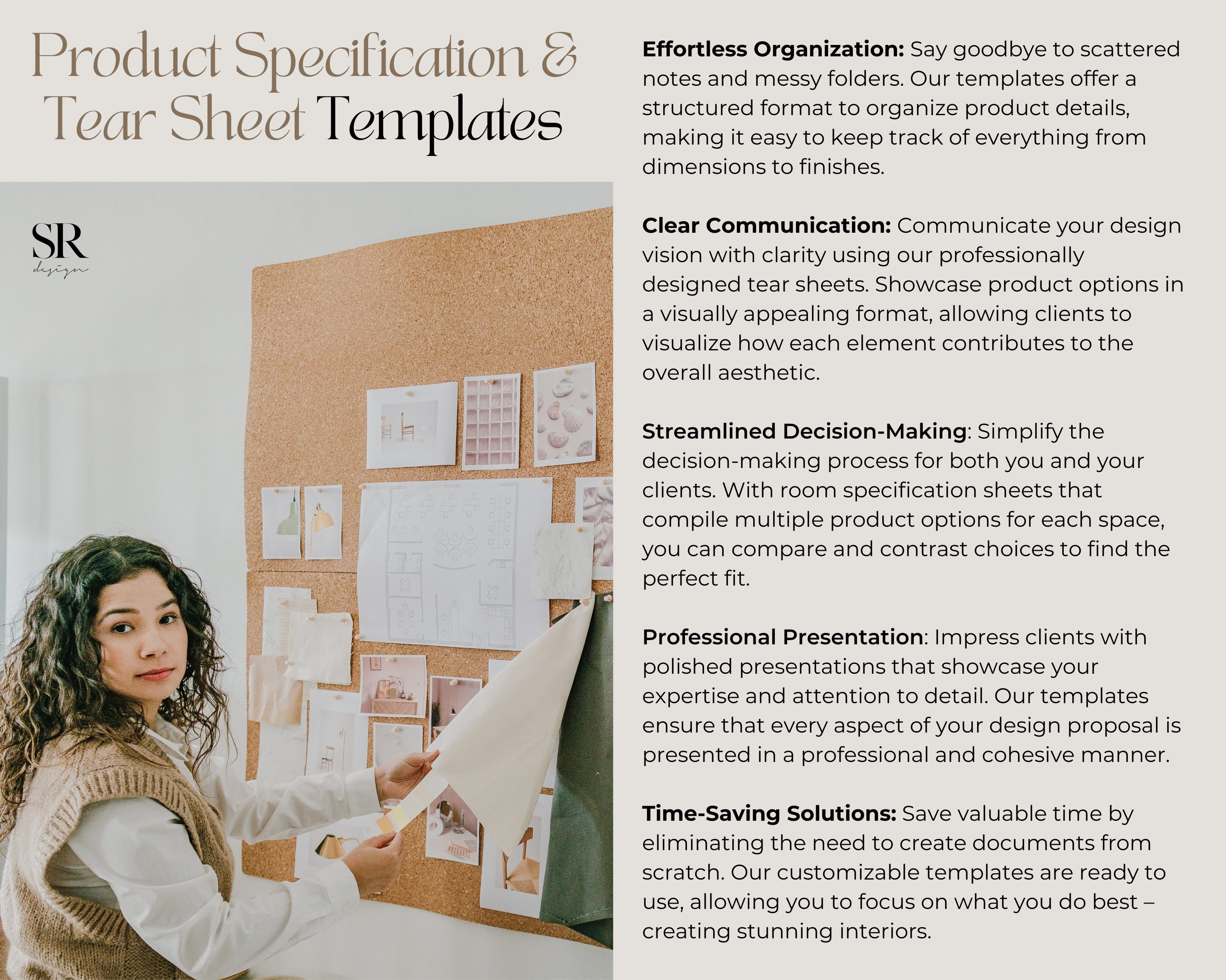 Interior Design Templates, Product Specification Tear Sheets, Furniture ...