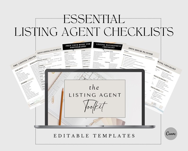 Real Estate Checklist Templates for Listing Agents Essential - Etsy