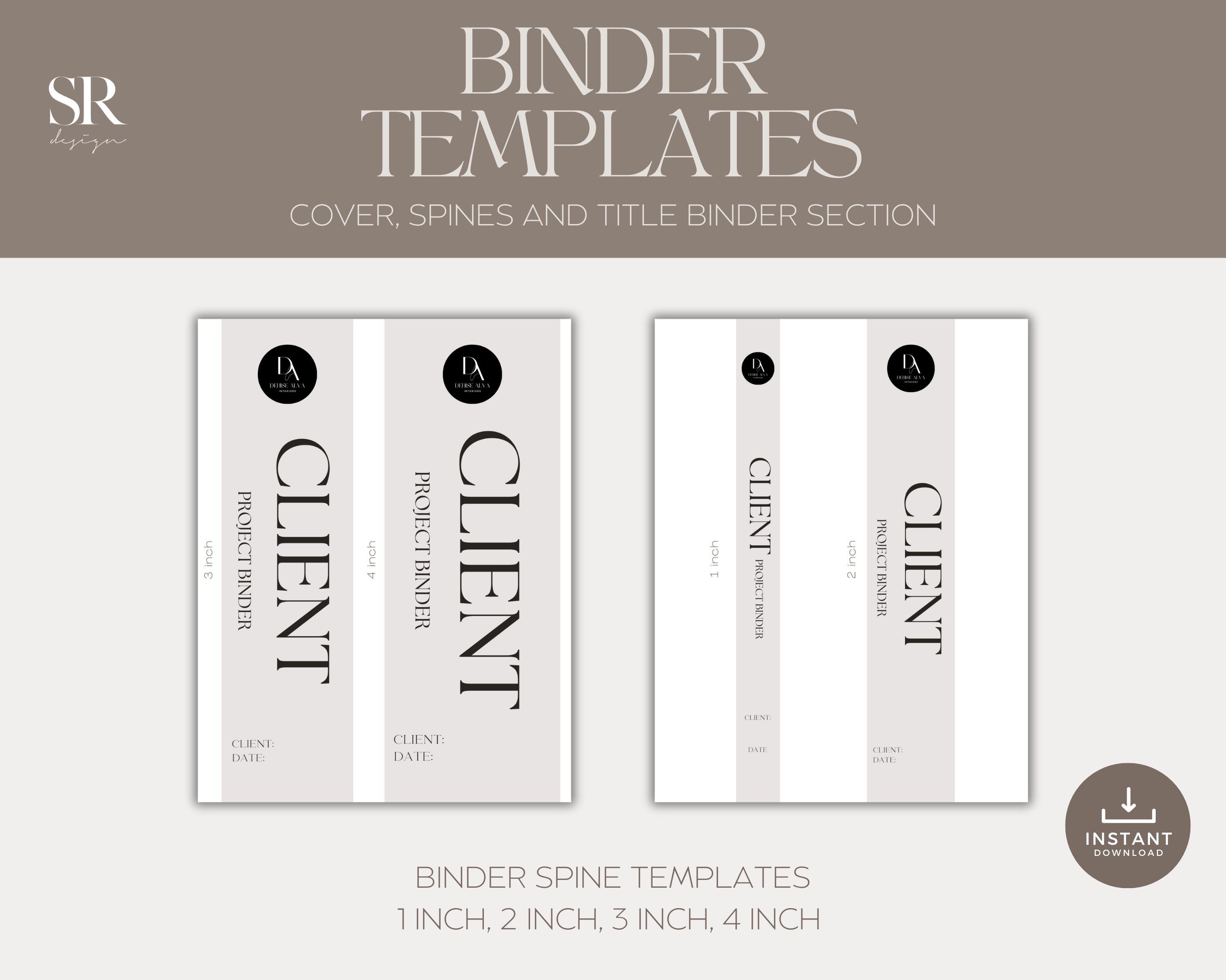 Custom Binder Cover and Spine Templates Home Renovation, Interior ...