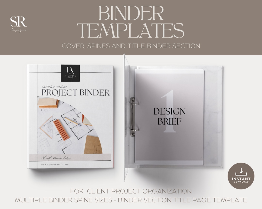 Custom Binder Cover and Spine Templates Home Renovation, Interior ...