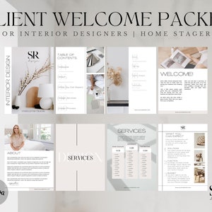 Modern Interior Design Client Welcome Packet Service Menu Onboarding ...