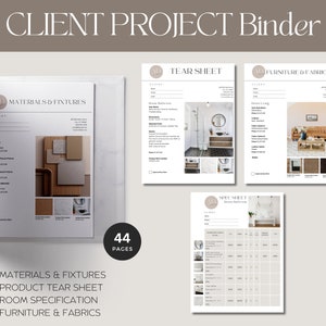 Interior Design Client Binder Notebook, Essential Project Management ...