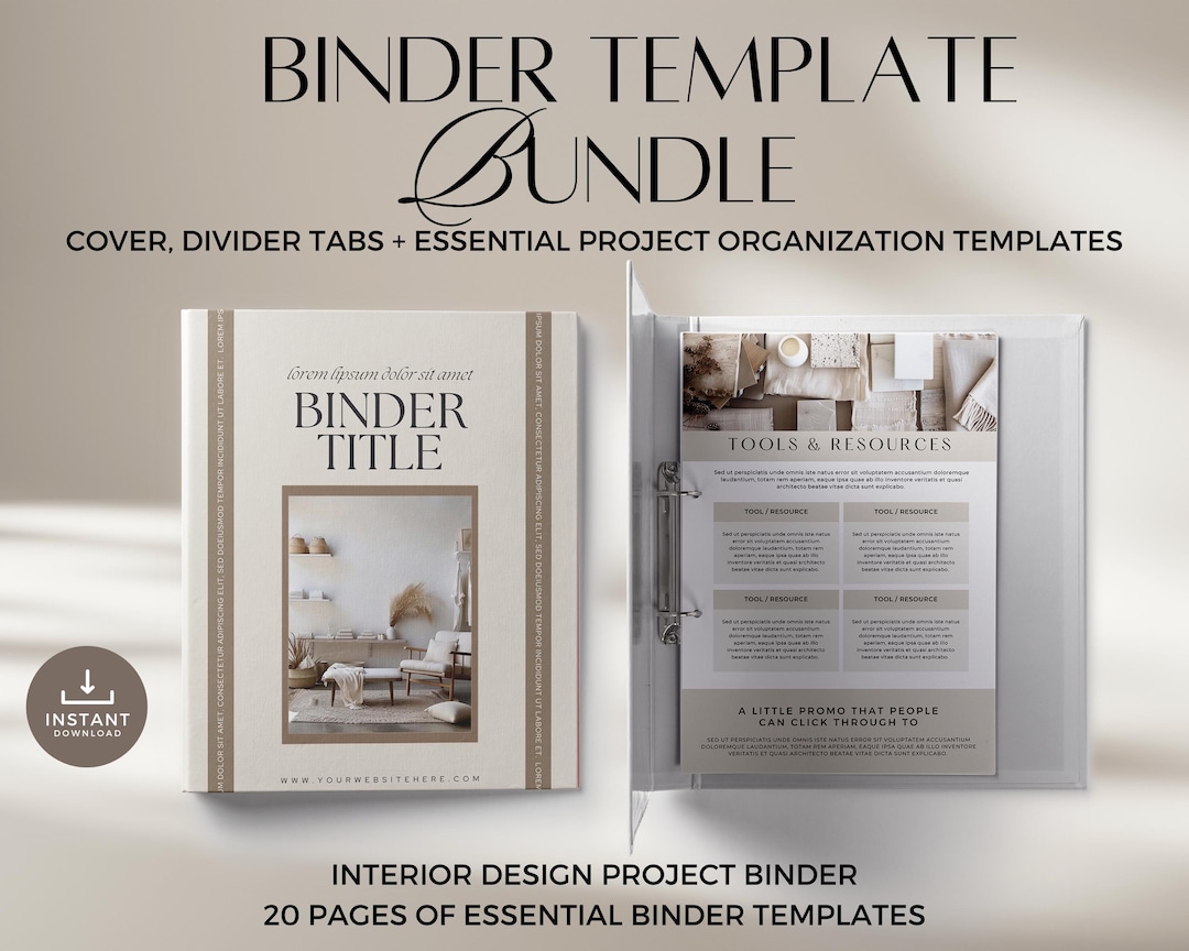 Interior Design Project Binder Template Bundle - Client Workbook With ...