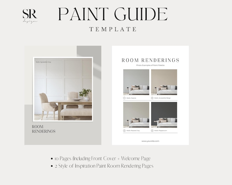 Interior Design Paint Color Consultation Template | Client Color Guide ...