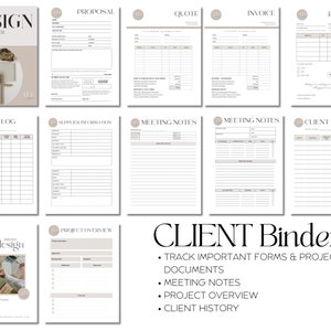 Interior Design Client Binder Notebook, Essential Project Management ...