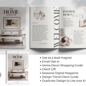 Interior Design Digital Lead Magnet E-magazine, Home Decor Buying Style ...