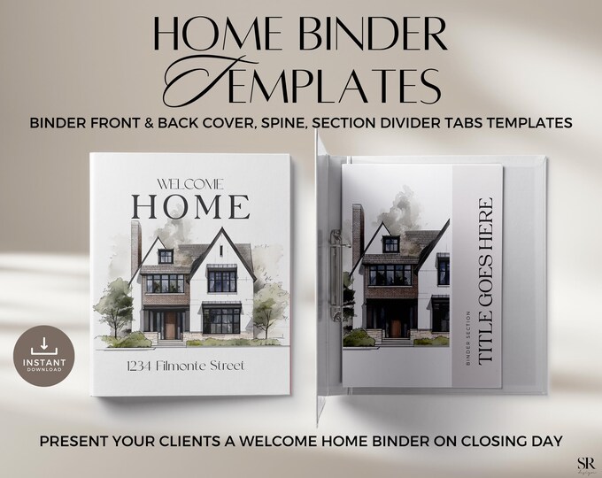 Editable Welcome Home Binder Templates – Cover, Spine, Sections & Tabs ...