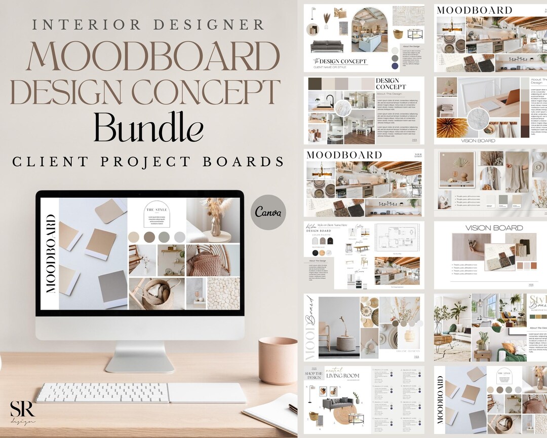 Moodboard Kit Home Decor Design Concept Bundle Client - Etsy