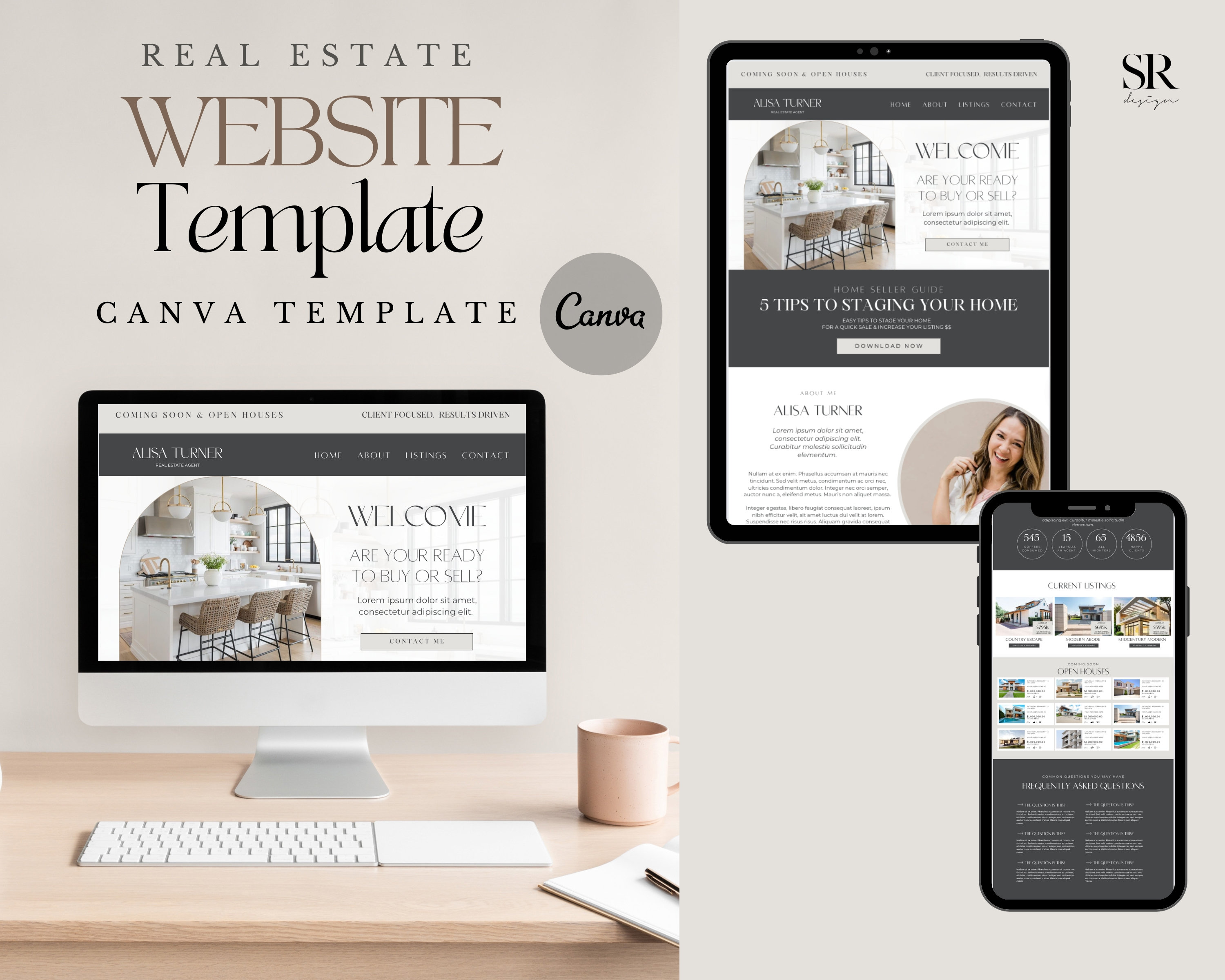 Modern Real Estate Website Template | Realtor | Real Estate Agent ...