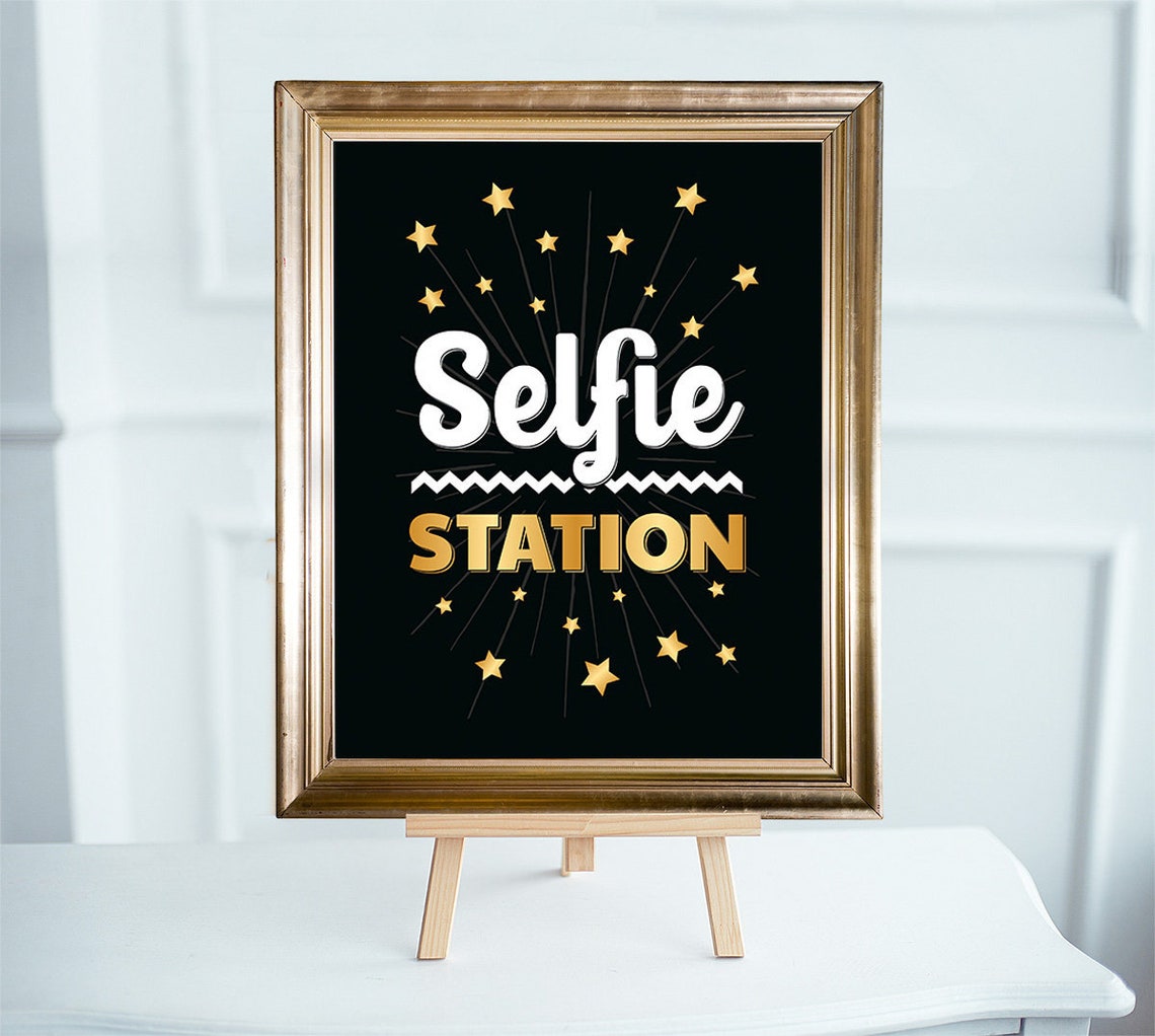 Selfie Station Sign. Printable Photo Booth Decoration. Wedding | Etsy