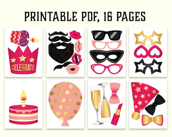 Photo booth props template pdf store