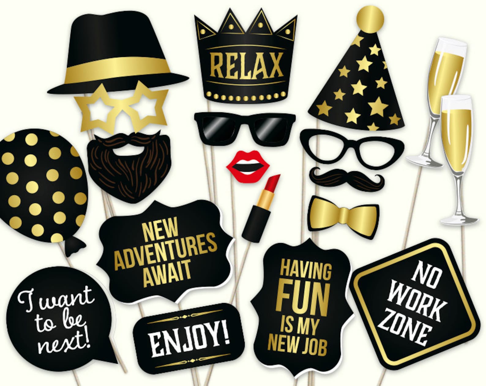 Retirement Photo Booth Props: Printable PDF. Retirement Party Ideas ...