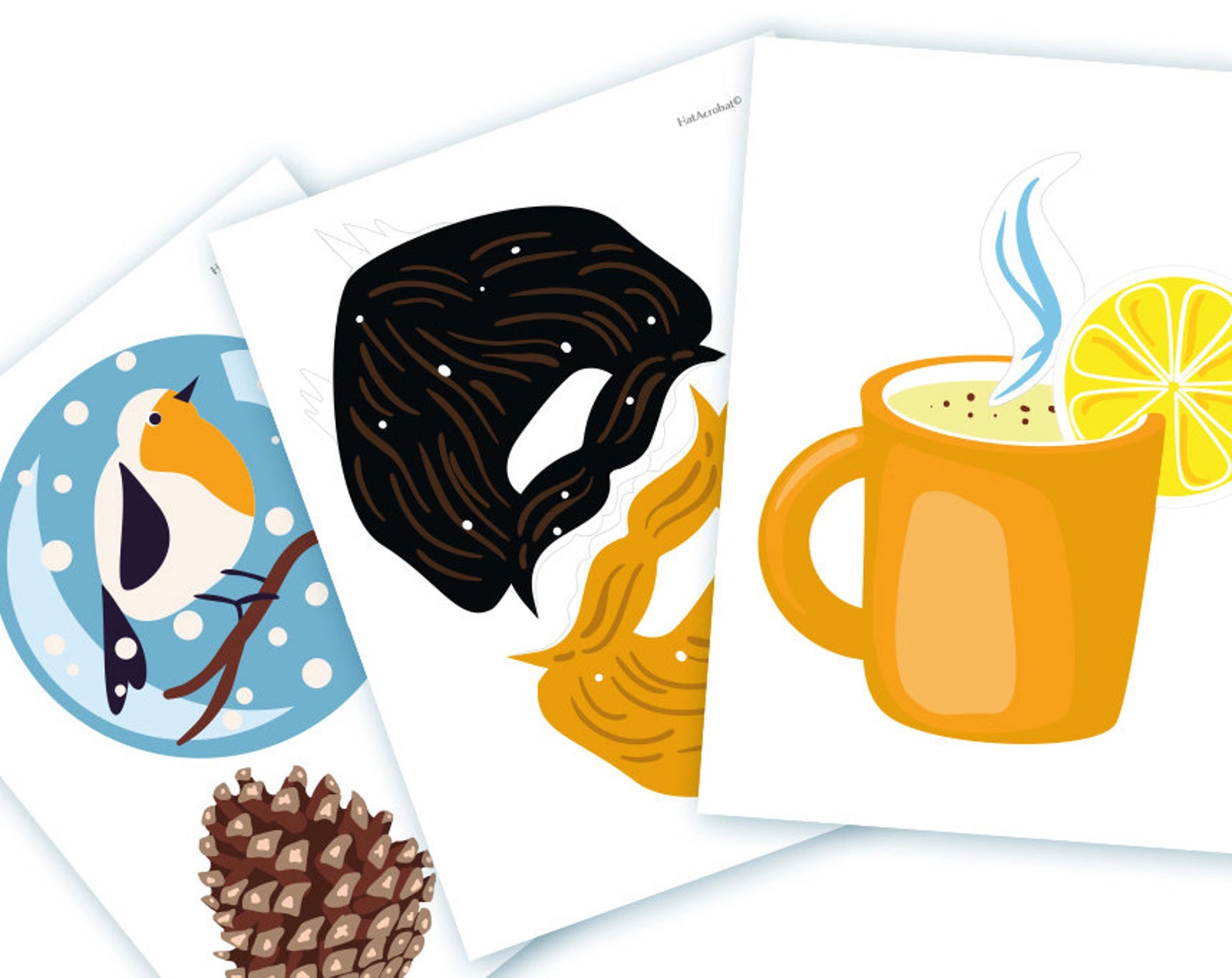 Printable Winter Photo Booth Props, PDF. Christmas Photo Props. Winter ...