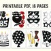 85th Birthday Photo Booth Props: Printable PDF. Black and - Etsy