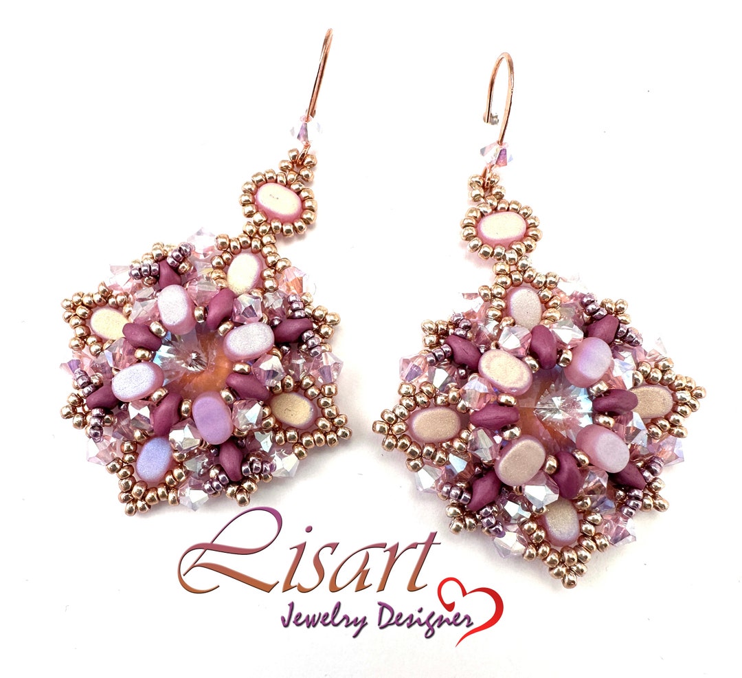 PDF Pattern to Make the et Voilà Earrings. With Lipsi® Par Puca® Beads. - Etsy