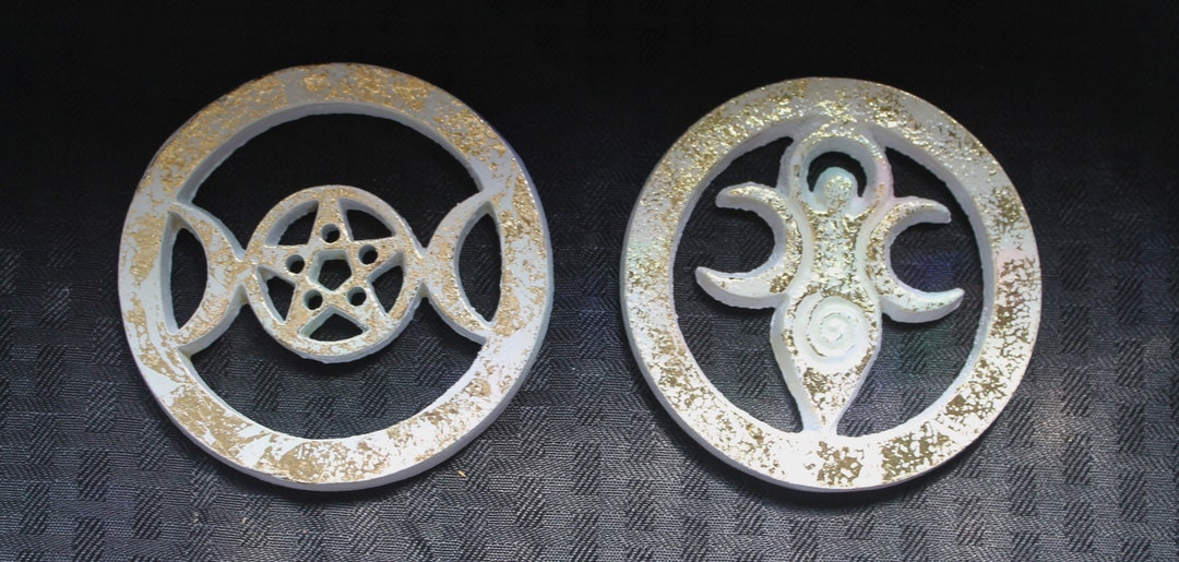 Altar Tiles, Wicca Altar Tiles, Goddess Altar Tiles, Triple Moon Altar ...