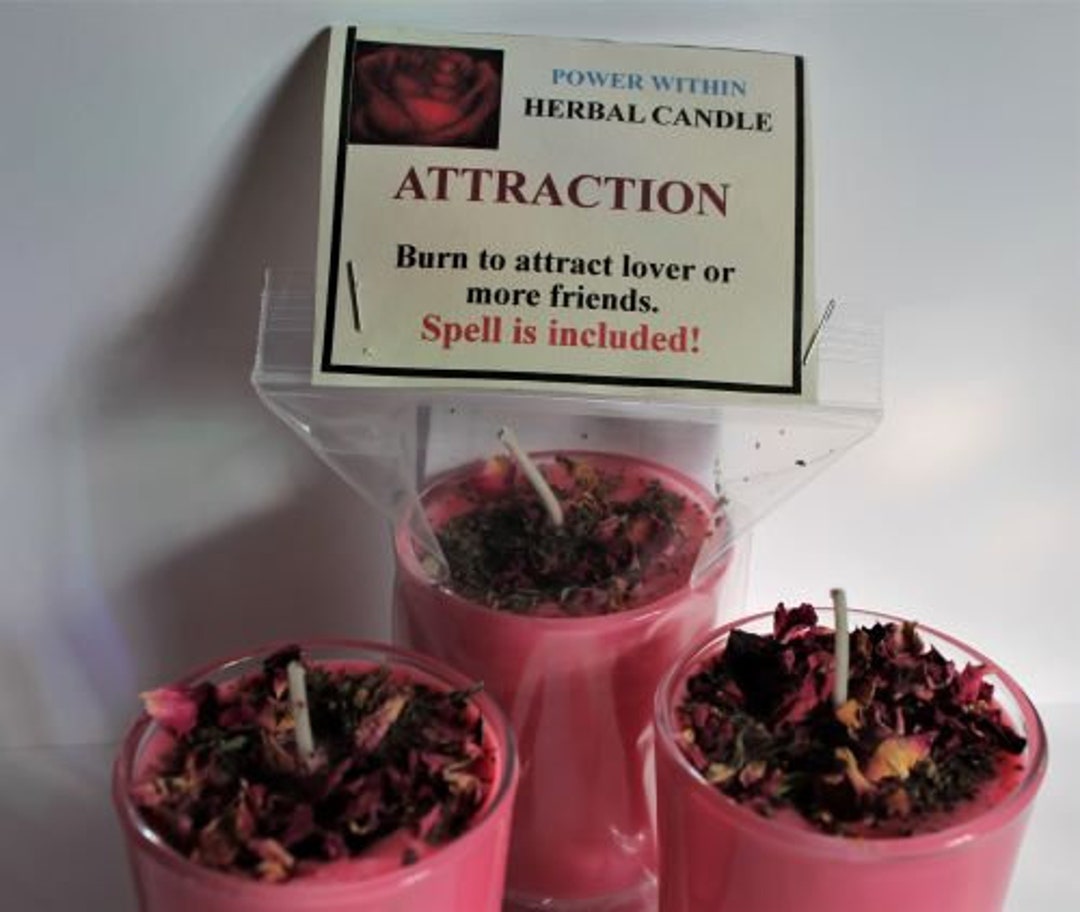 Attraction Candle, Attract a Lover, Bring True Friendships, Herbal ...