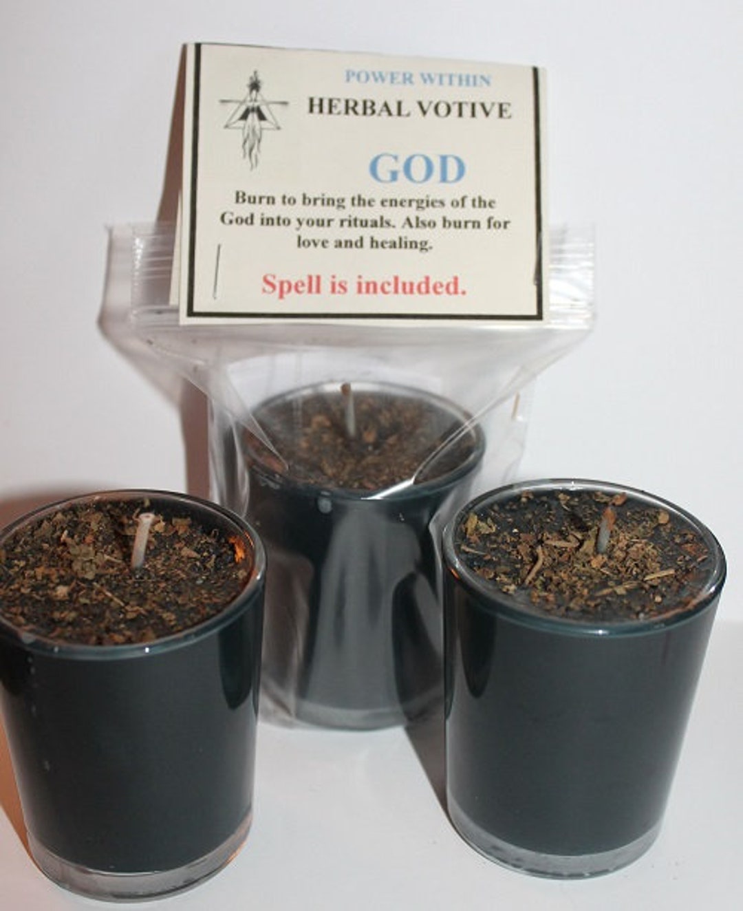 God Candle, Wicca God Candle, Gain Knowledge, Herbal Candle, God Energy ...