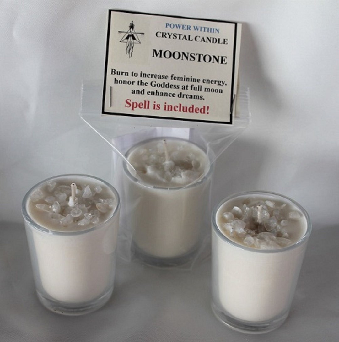 Moon Candle, Increase Feminine Energy, Moon Rituals, Moonstone Candle ...