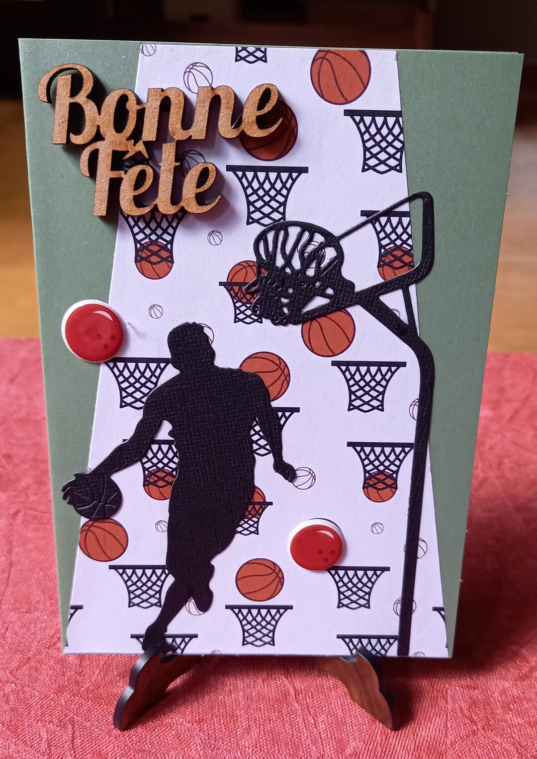 Happy Birthday Basketball Theme Card. Sports Card. Scrapbooking Card ...