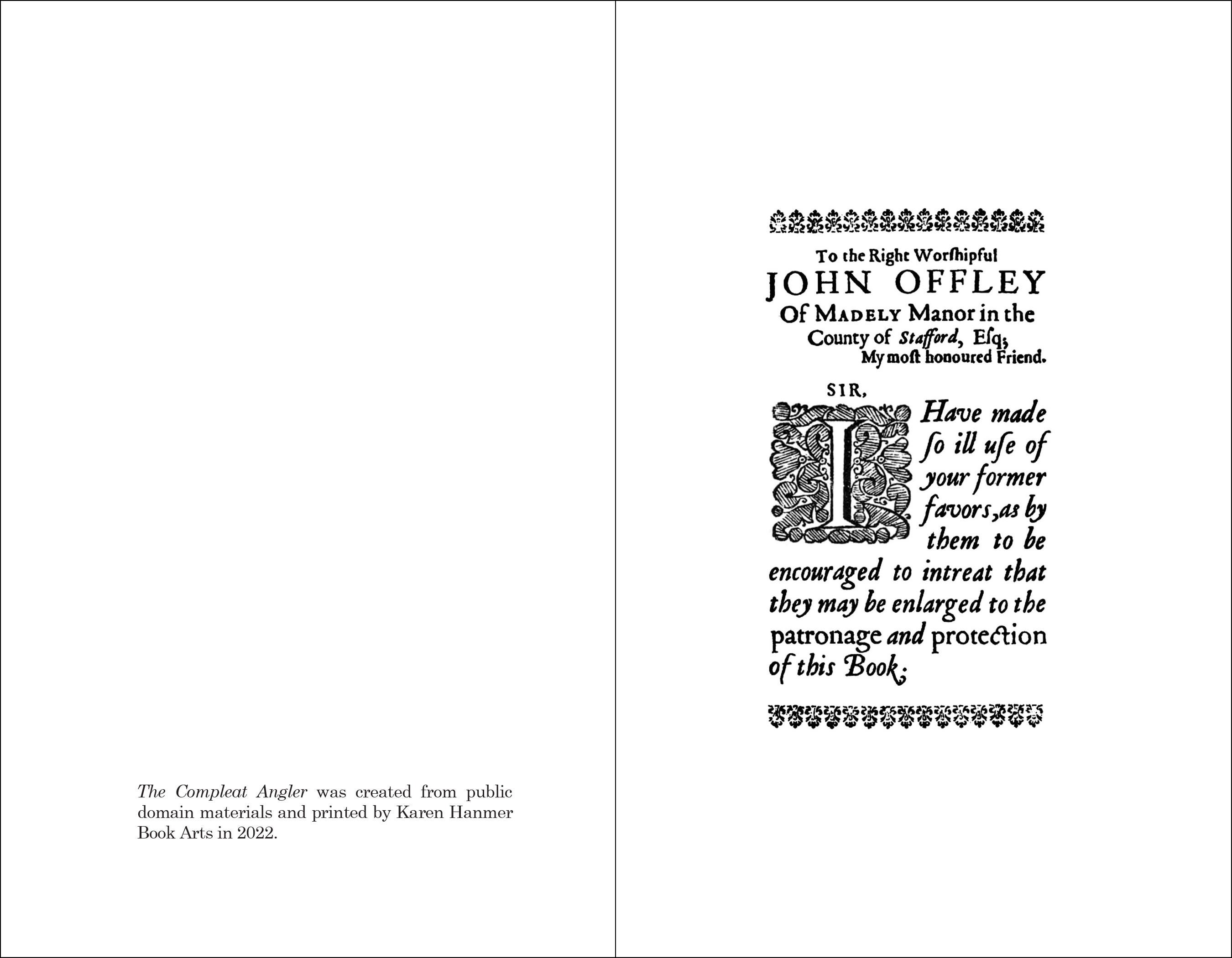 The Compleat Angler by Izaak Walton. Sold in Unfolded Sheets. - Etsy