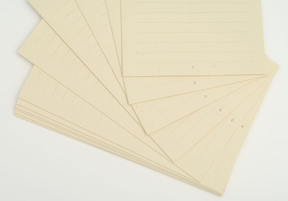 Ruled Text Block in Unfolded Sheets - Etsy