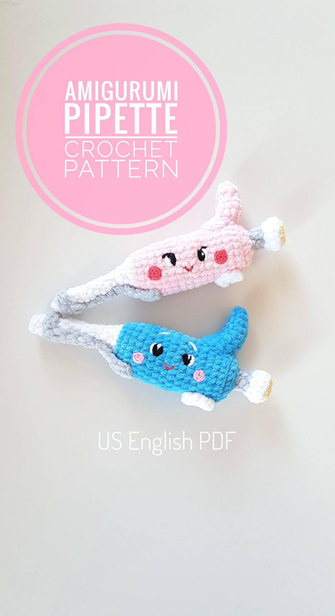 Micropipette Plush Amigurumi Crochet Pattern, Pipette Crochet Your Own ...