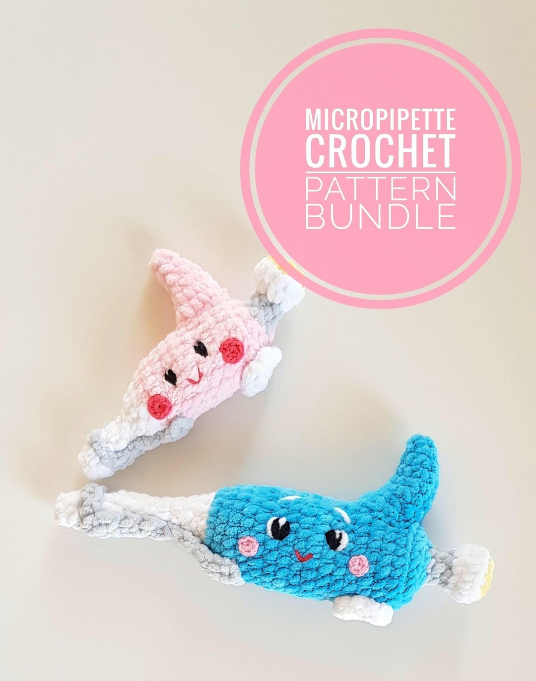 Laboratory Pipette Crochet Pattern Bundle, Realistic and Cute ...