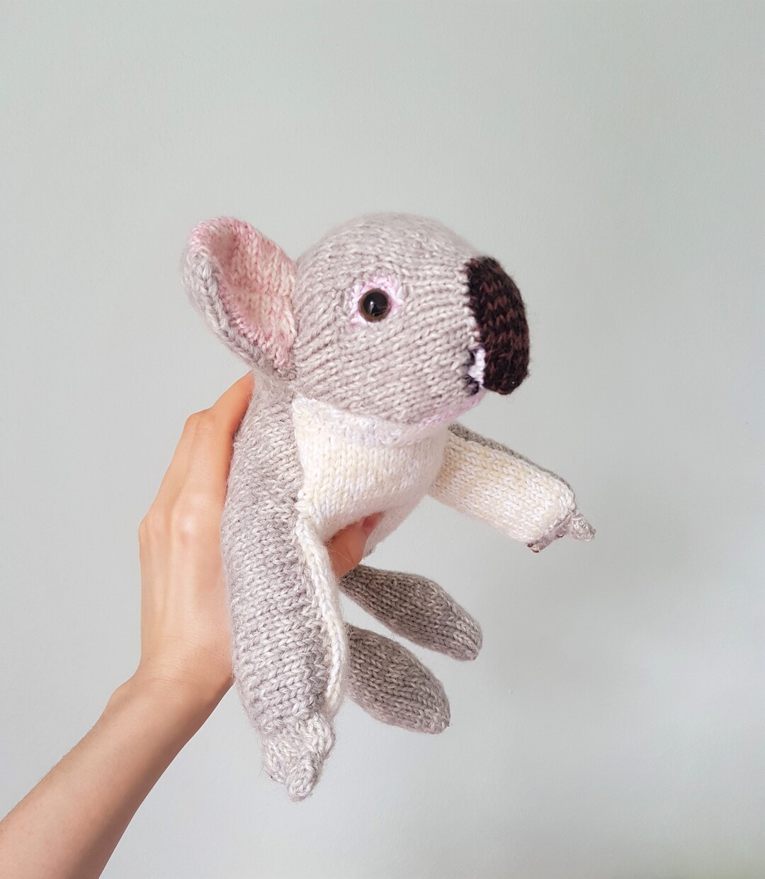 Knitted Koala Bear, Realistic Knit Koala, Stuffed Koala Bear, Handmade ...
