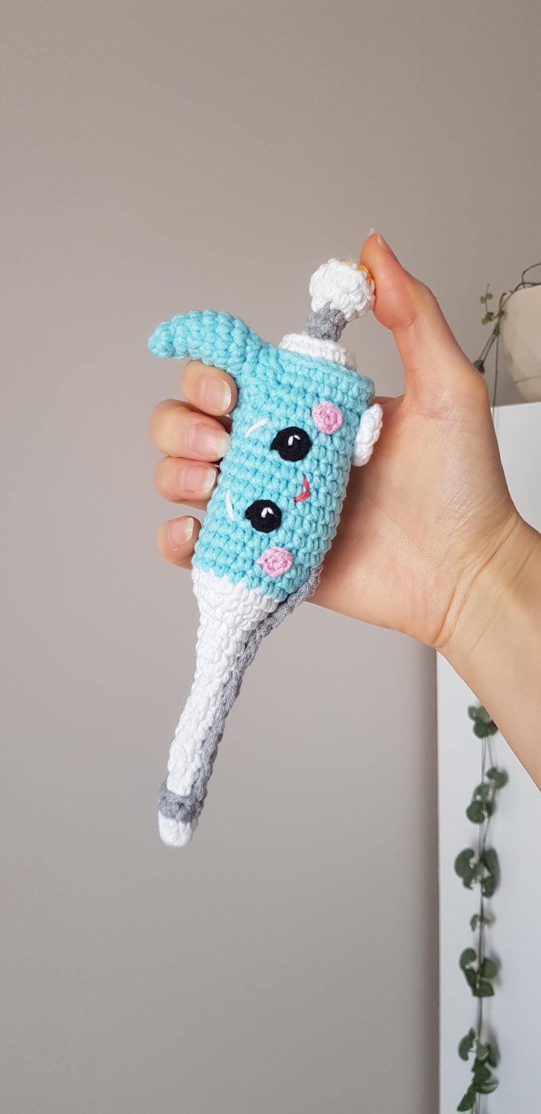 Crochet Pipette Plush, Turquoise Scientist Gift - Etsy