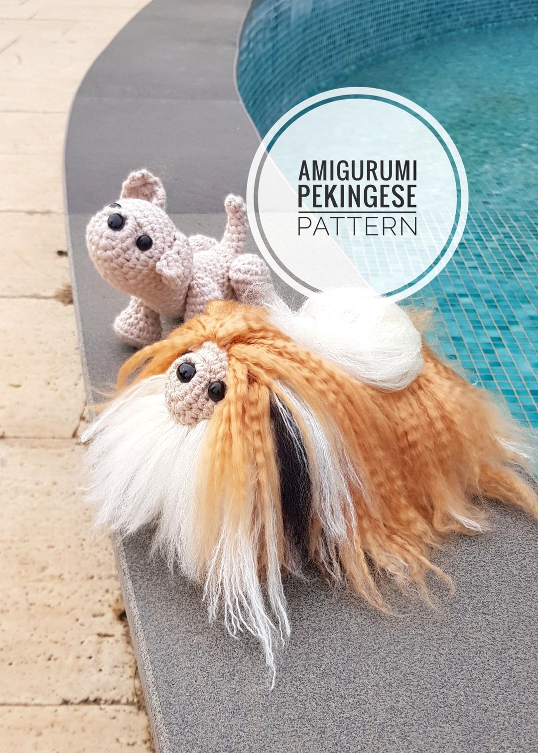 Amigurumi Pekingese Puppy Crochet Pattern, PDF, Stuffed Dog Pattern ...
