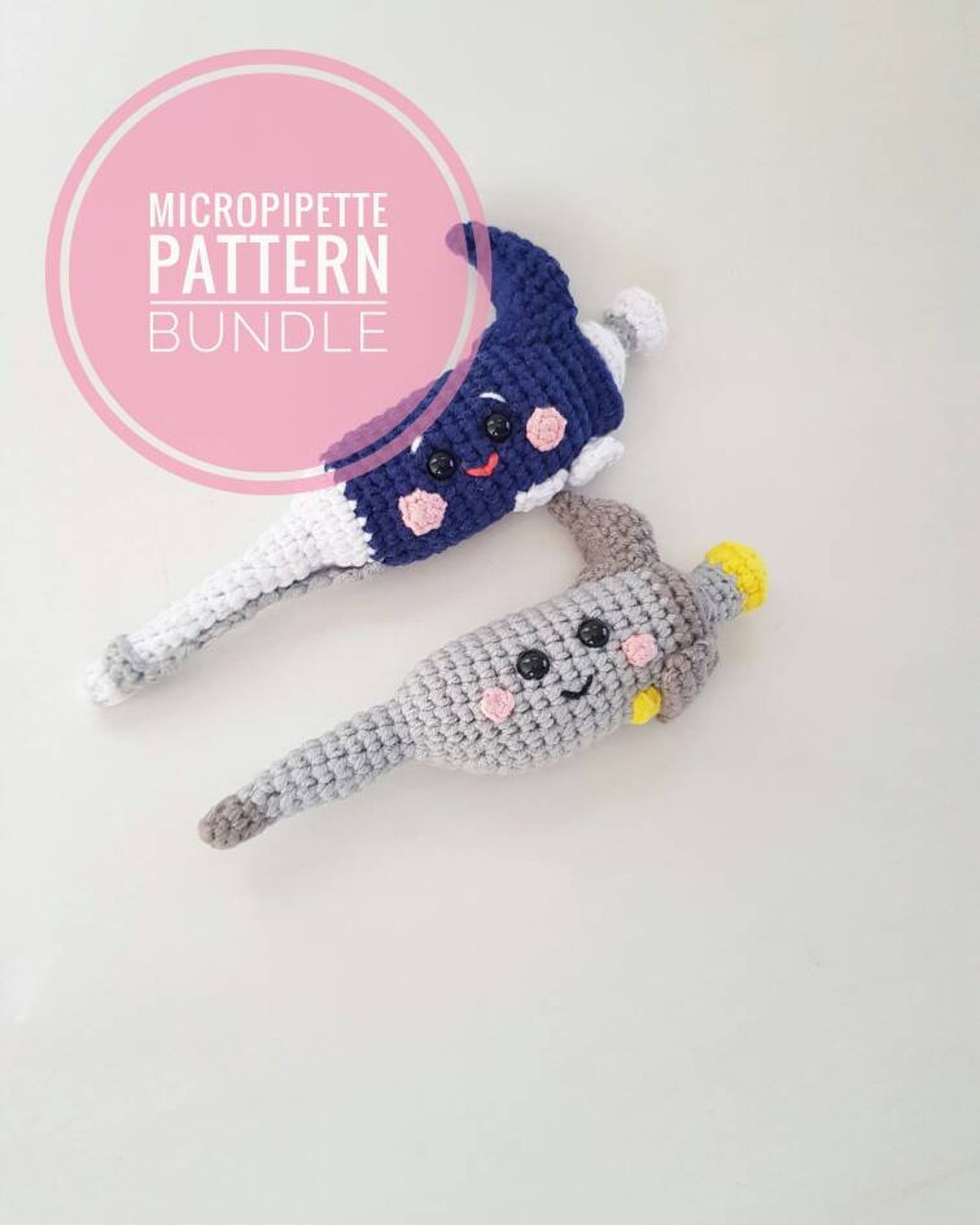 Laboratory Pipette Crochet Pattern Bundle, Realistic and Cute ...