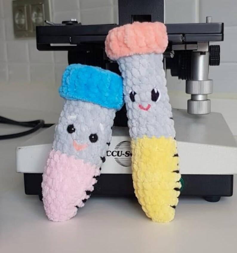 Crochet Test Tube Plushie, Science Lab Decor, Handmade Stuffed Toy ...