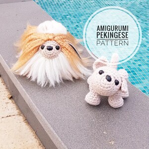 Amigurumi Pekingese Puppy Crochet Pattern, PDF, Stuffed Dog Pattern ...