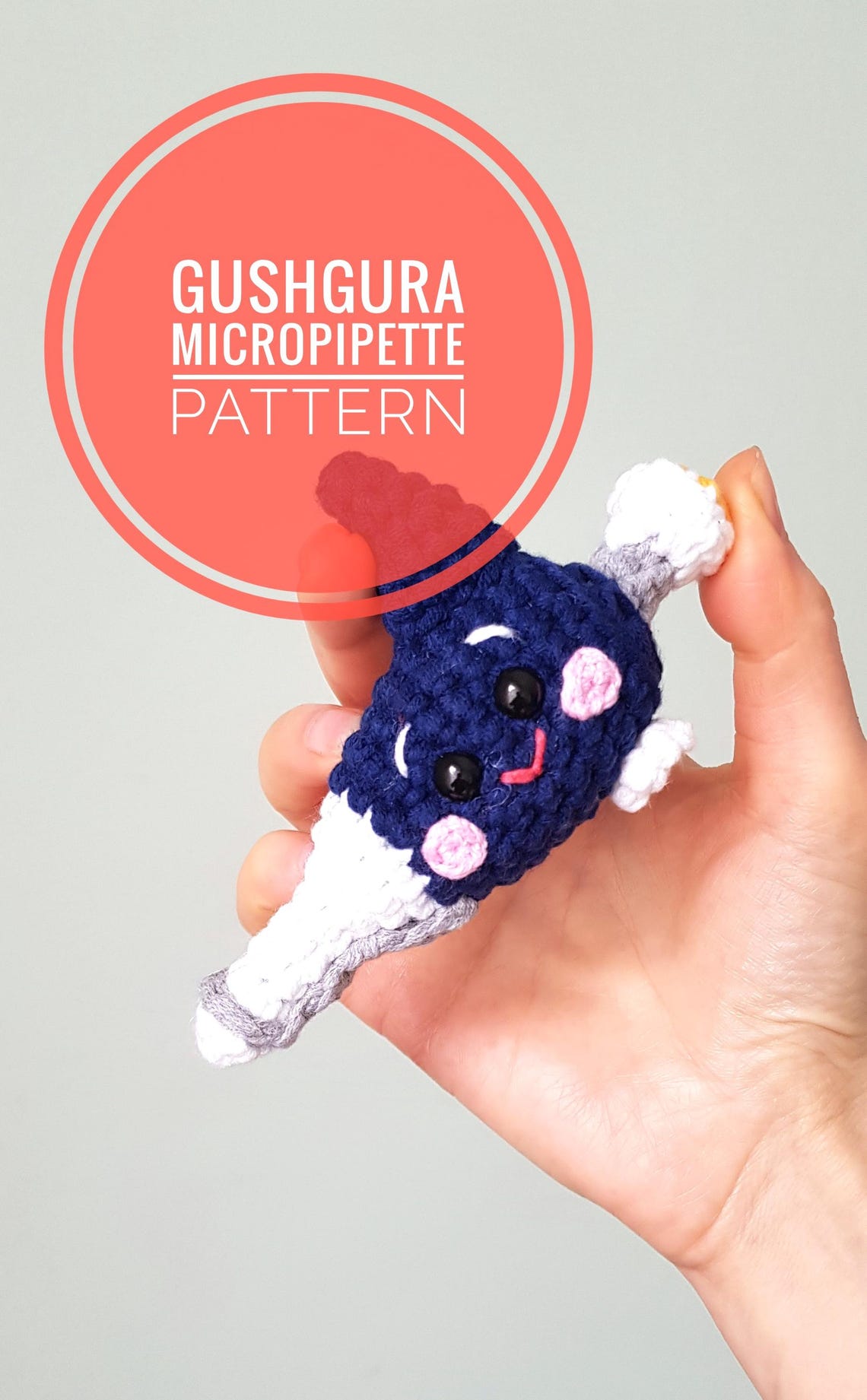 Laboratory Pipette Crochet Pattern Bundle, Realistic and Mini ...