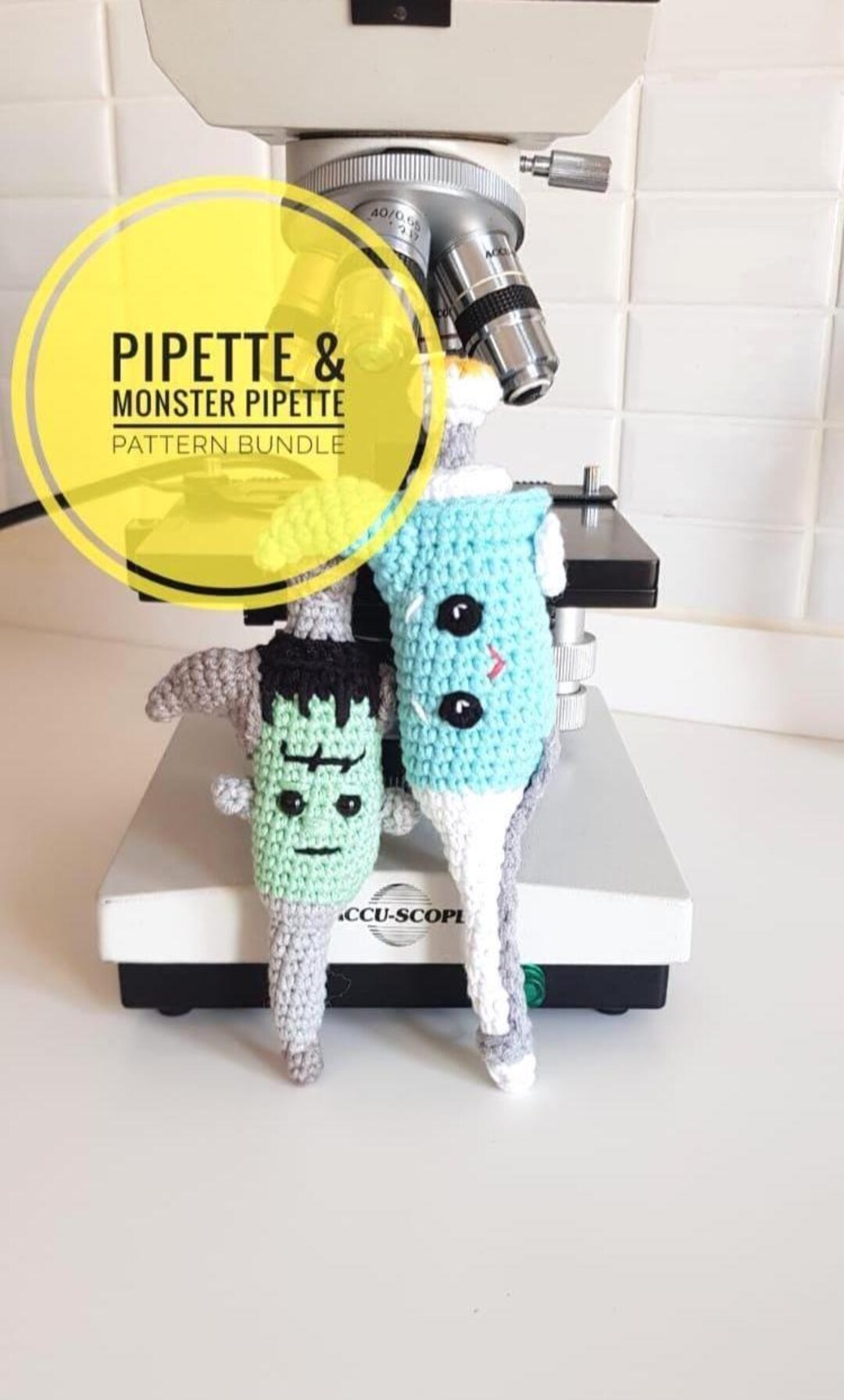 Micropipette & Monster Pipette Crochet Pattern Bundle, Amigurumi ...