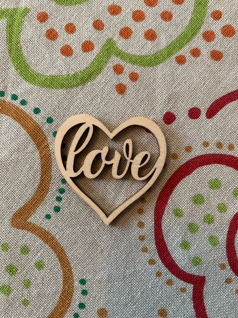 Love Wooden Hearts Wedding Table Confetti Scatter Hearts Table ...