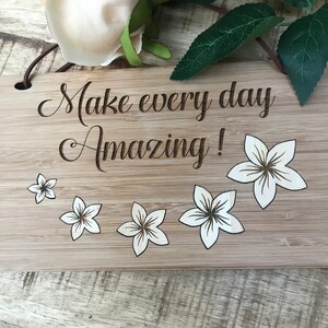 Make Every Day Amazing Wooden Sign. Engraved Wooden Plaque | Etsy