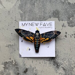 Death Head Moth Brooch - Etsy