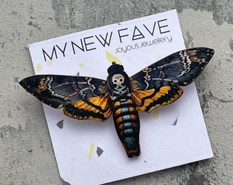 Death's-head Hawkmoth Hard Enamel Pin - Hawk Moth | Gold Variant ...