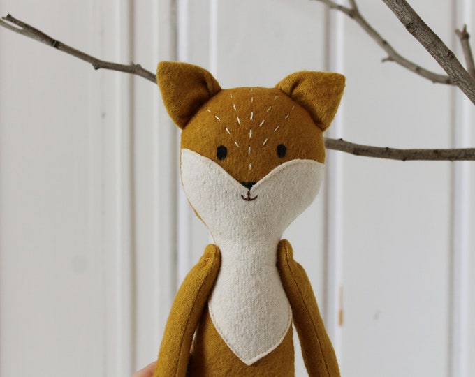 Organic Cotton Fox Doll. Eco-friendly Toy. Lovey Fox Doll. - Etsy
