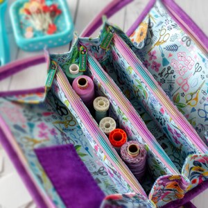 Floral Sewing Carry Case for Quilting Sewing Craft Travel Project ...