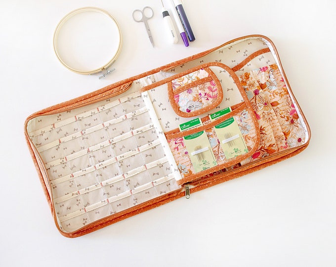 Custom Cross Stitch Tools Project Case for 8 Inch Q-snap With Back ...