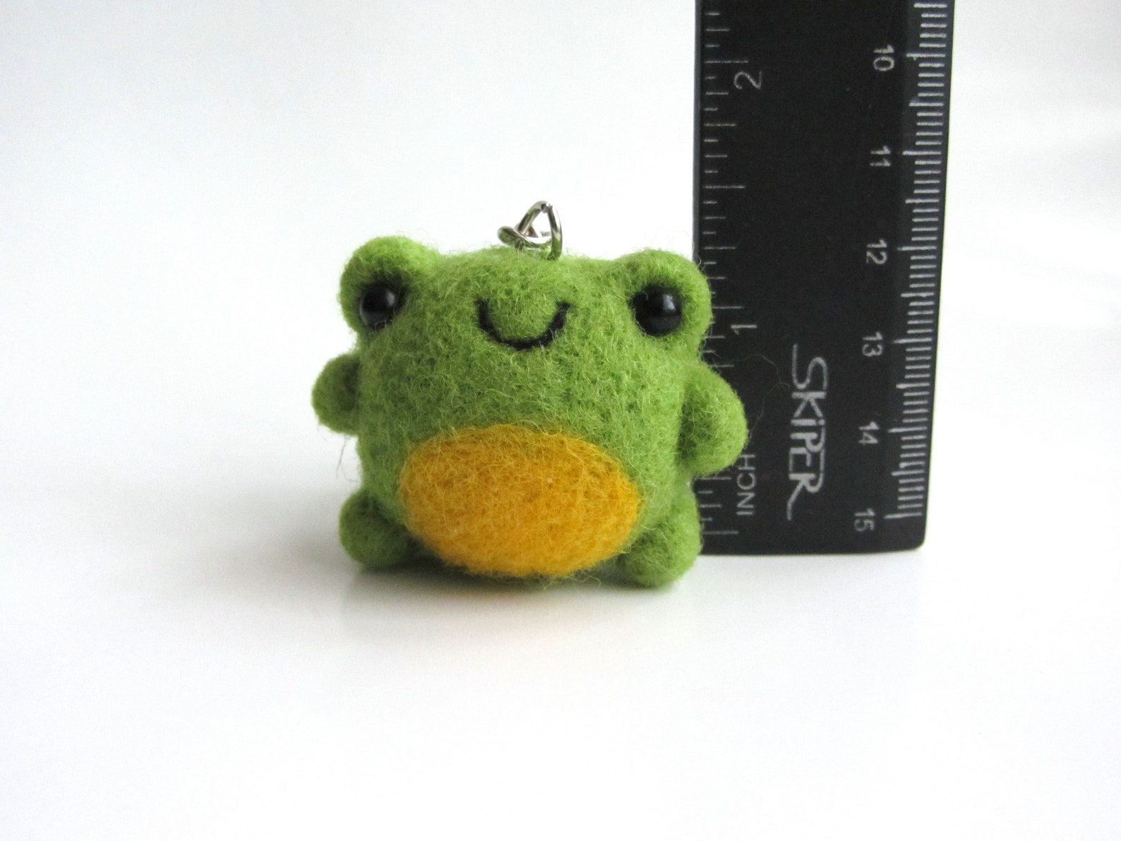 Little Cute Kawaii Frog keychain Needle Felted Frog Keyring. | Etsy
